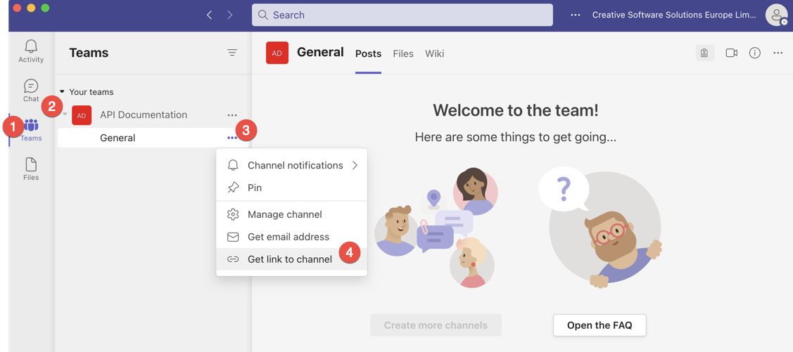 Retrieving a Teams Team or Channel URL(s) for a Data Source